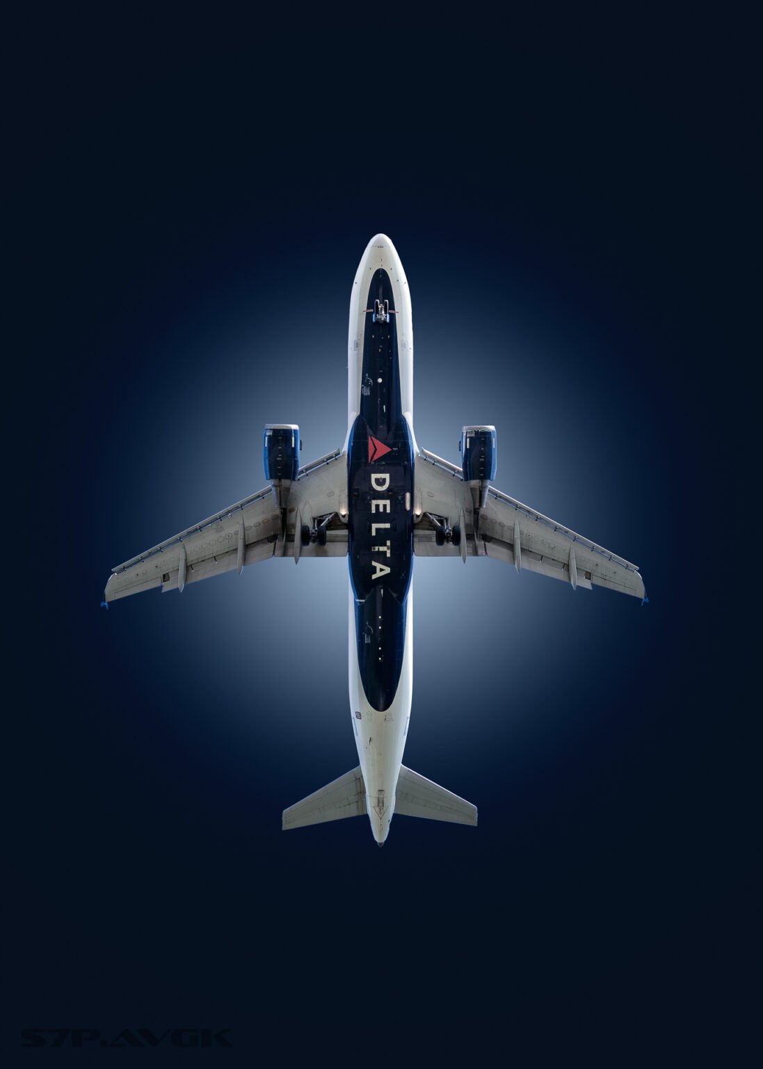 Delta Air Lines A320 Underbelly Artistic Photo – Sixty7Pixels ...